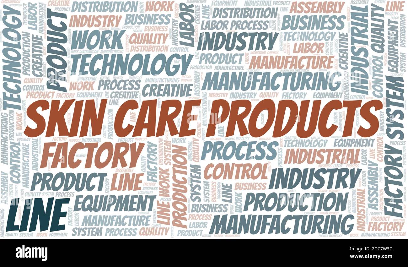 Skin care word cloud concept hi-res stock photography and images - Alamy
