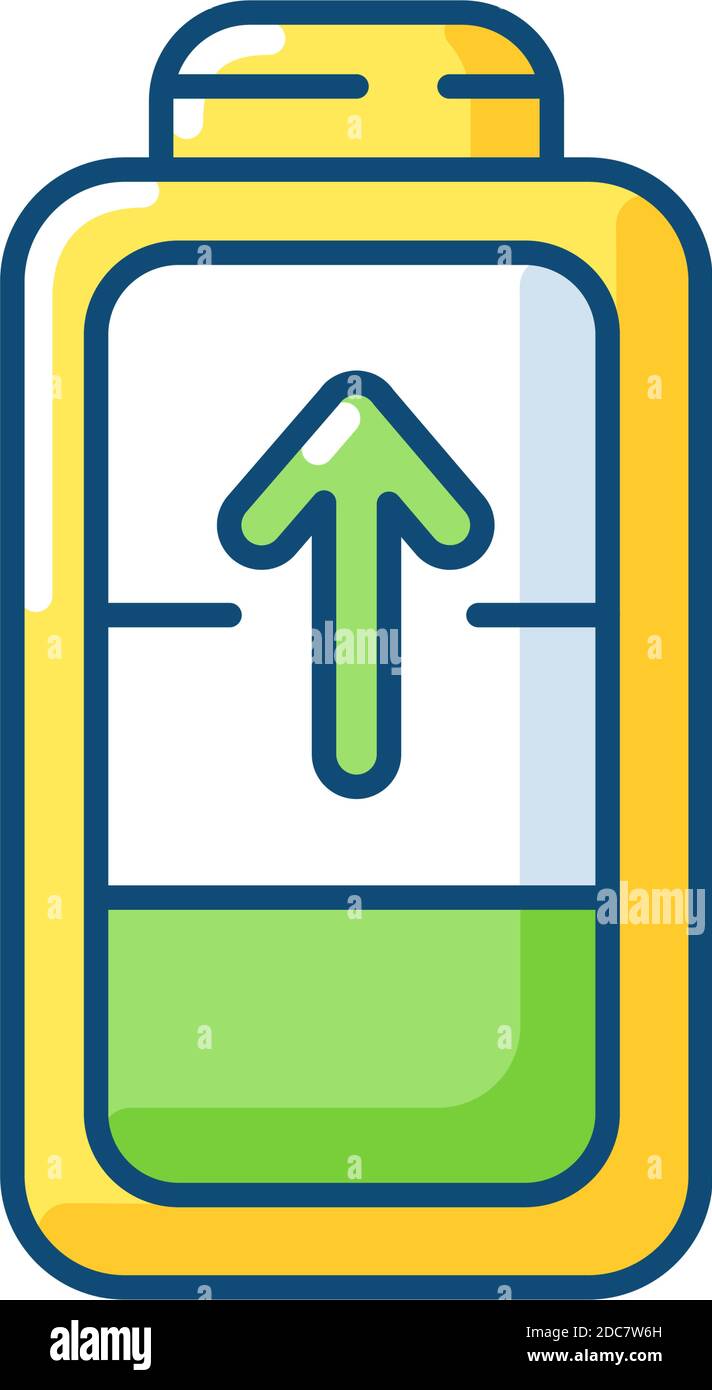 Battery charging process RGB color icon Stock Vector Image & Art - Alamy