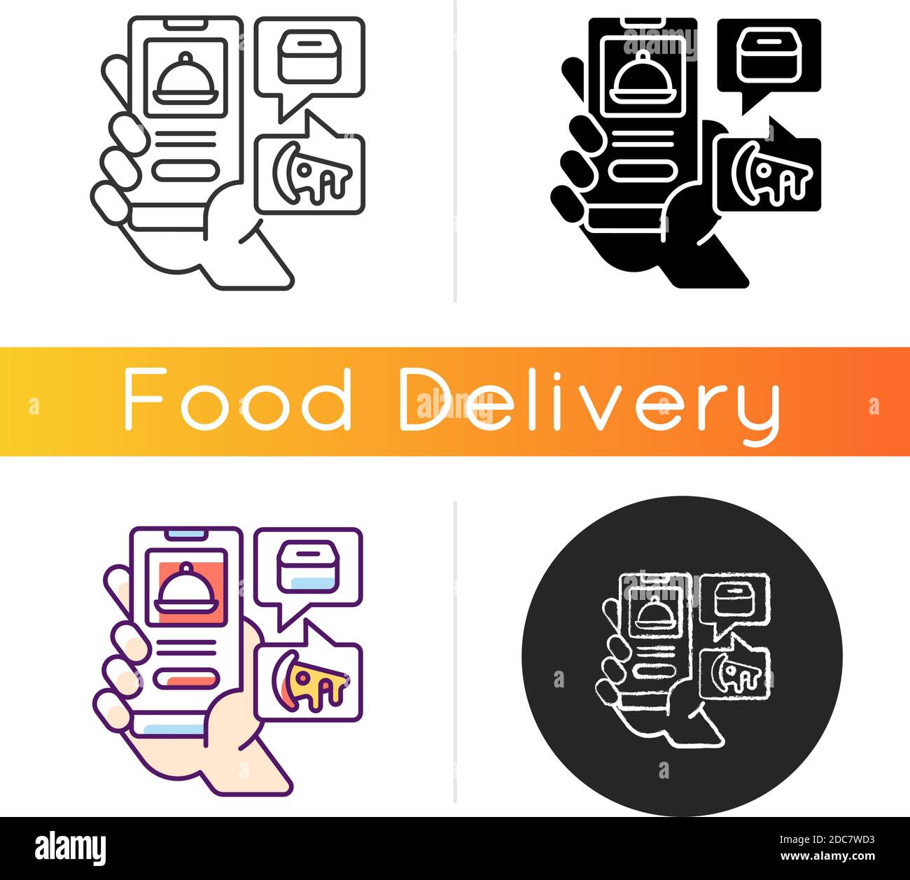 Food delivery app icon Stock Vector Image & Art - Alamy