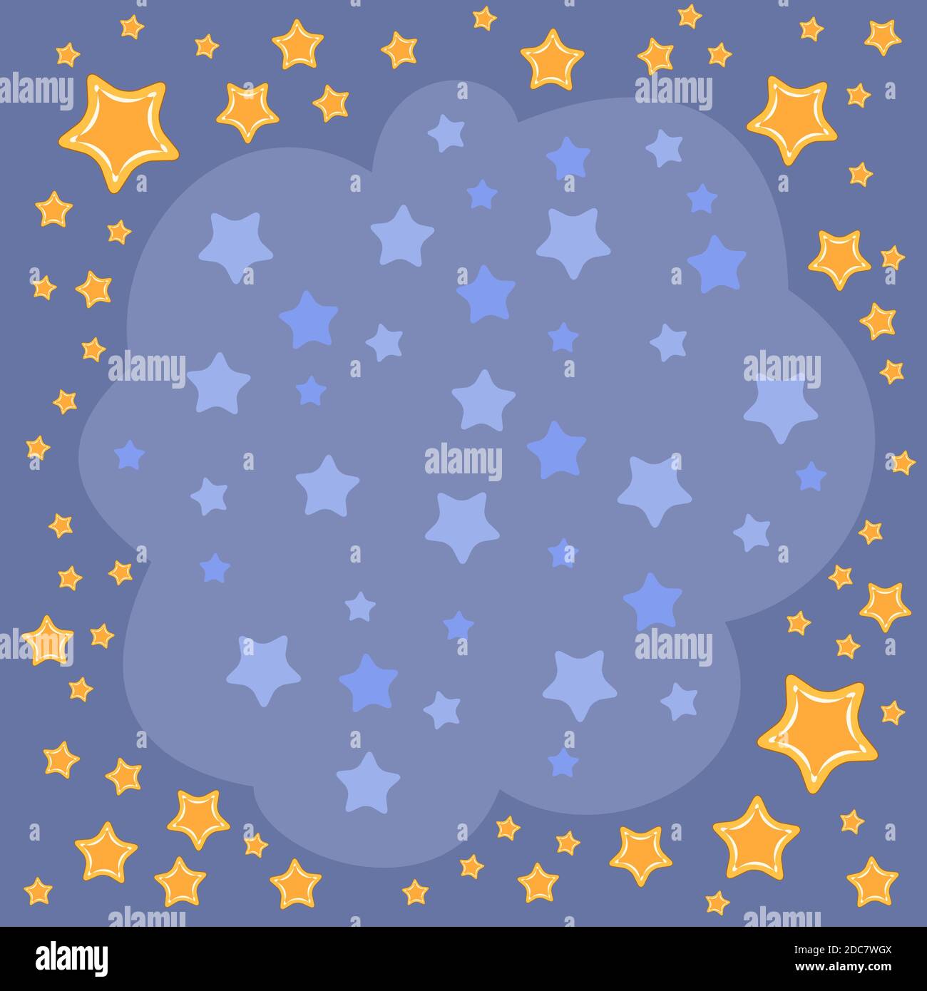 Abstract background. Asterisks. Cartoon flat style. Soft rounded clouds ...