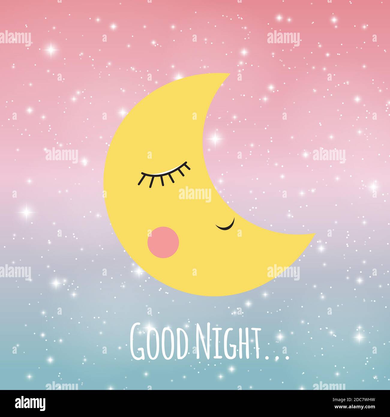 Good Night Sky Background. illustration Stock Photo - Alamy