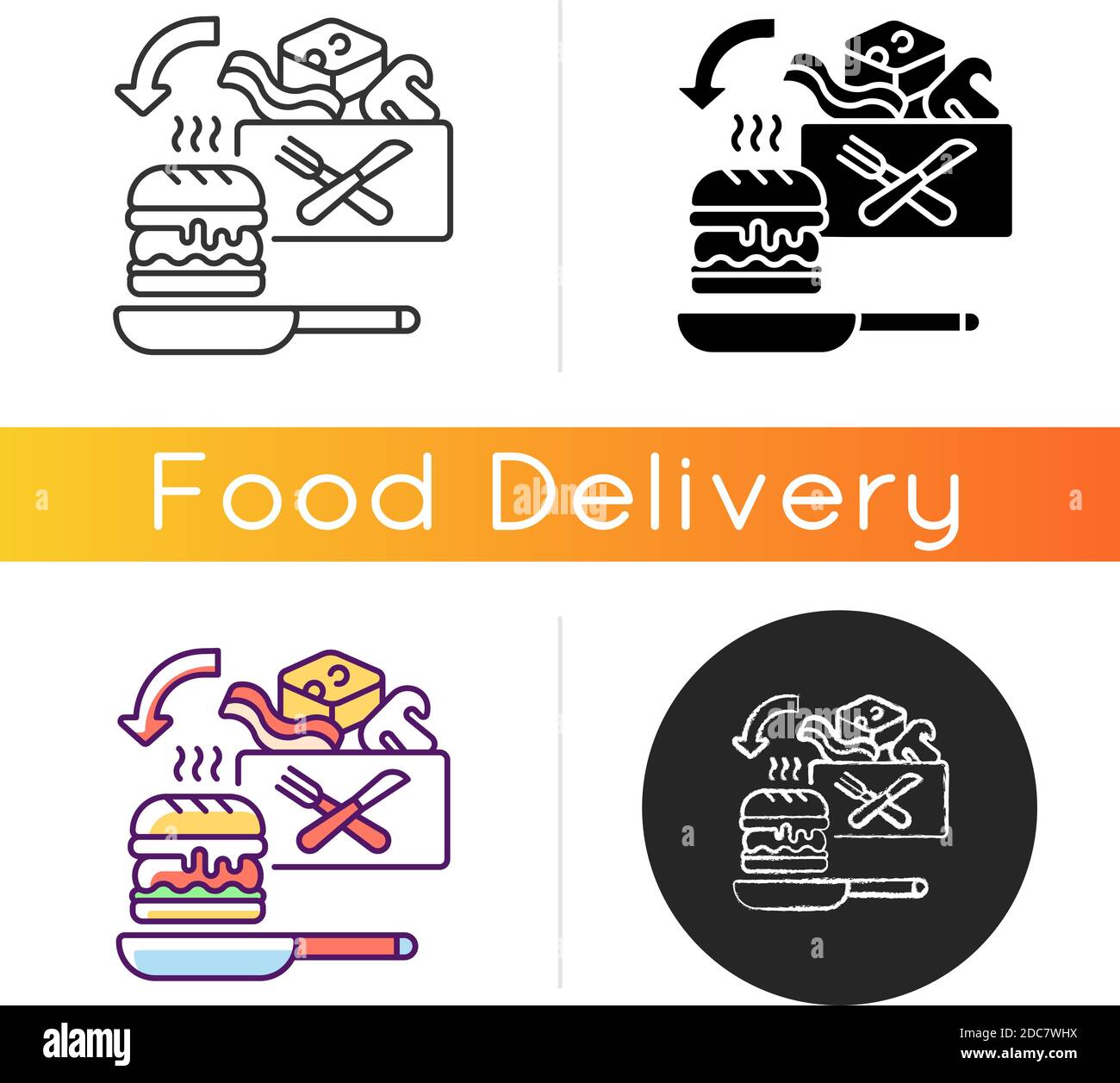 Meal kit delivery icon Stock Vector Image & Art - Alamy