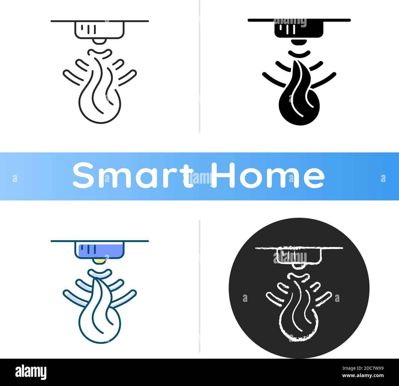 Sensor line icon house Stock Vector Images - Alamy