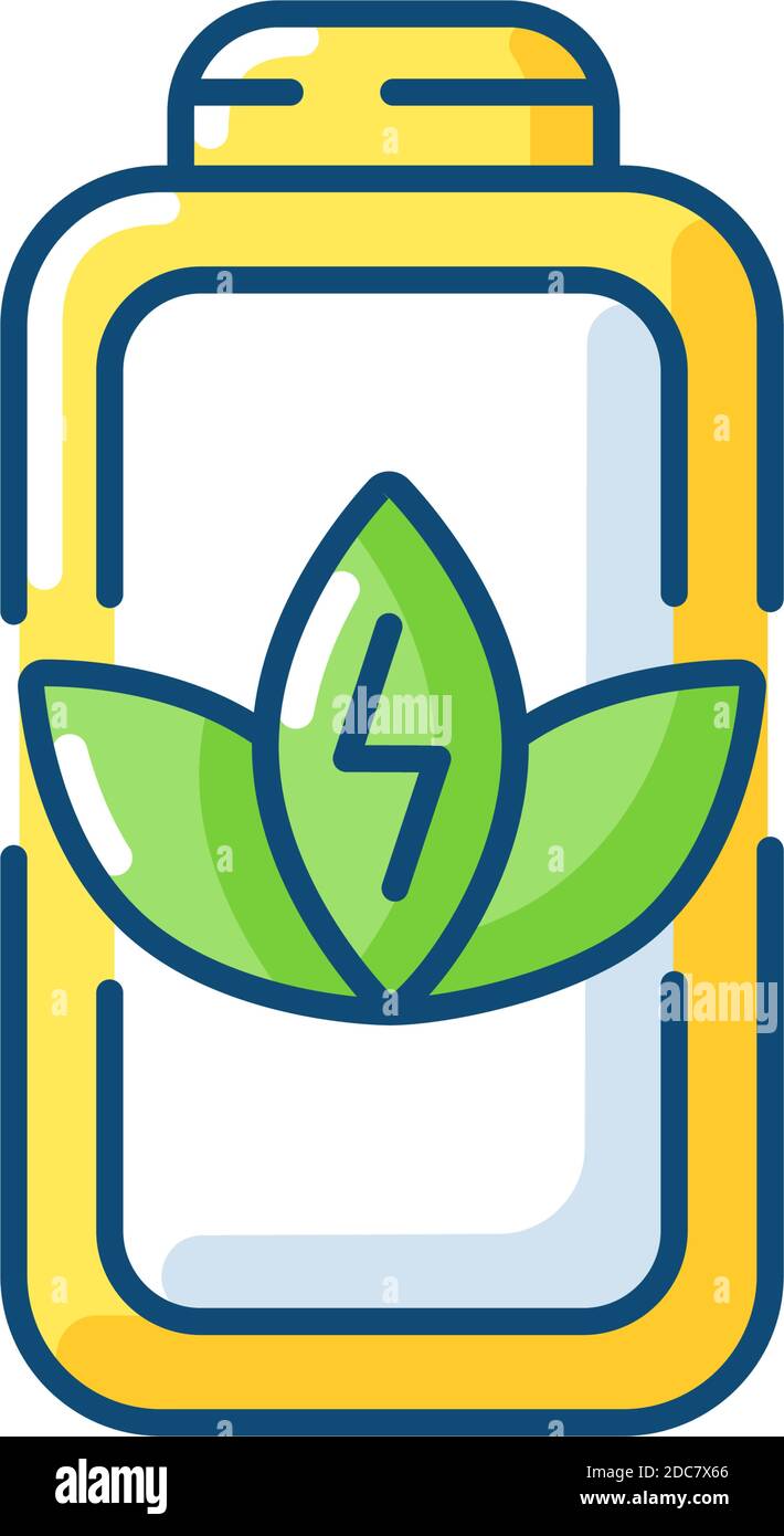 Battery charge saving RGB color icon Stock Vector Image & Art - Alamy