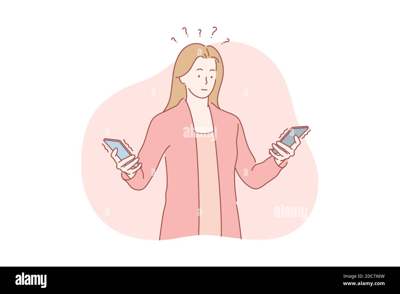 Smartphone, choice, comparison, question concept. Comparison of ...