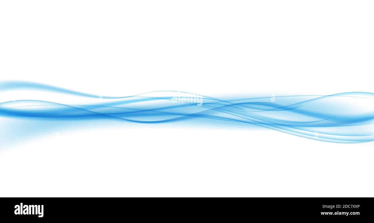 Abstract Blue Wave on White Background. Illustration Stock Photo - Alamy