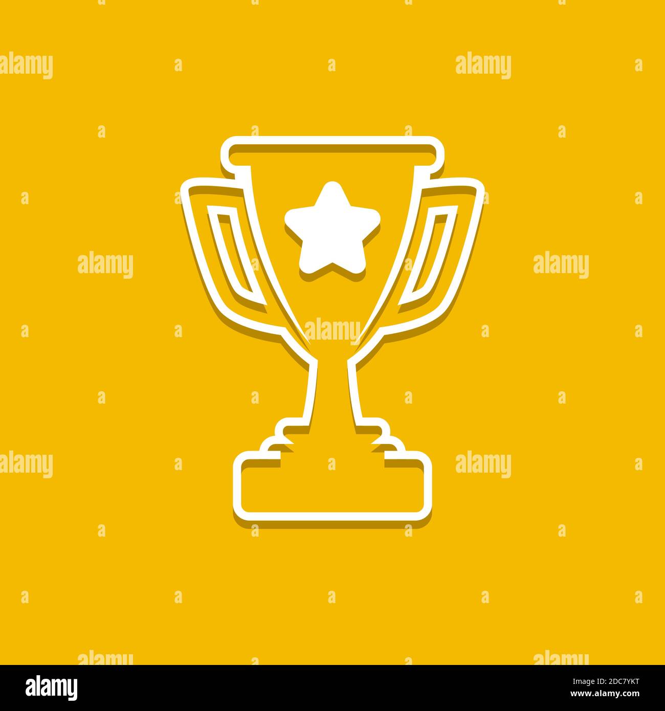 champion trophy with linear style logo icon for winner award logo ...