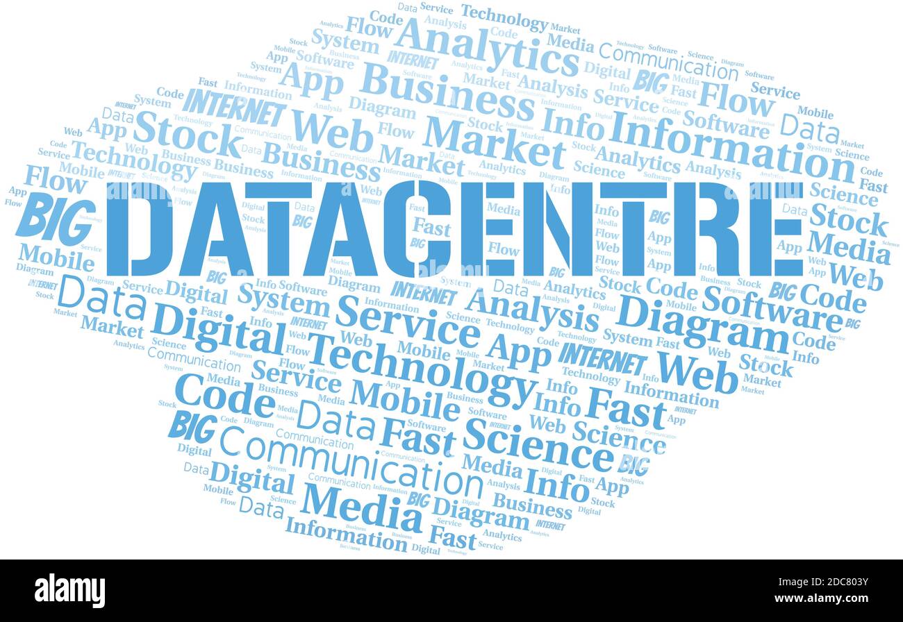 Datacentre vector word cloud, made with the text only Stock Vector ...
