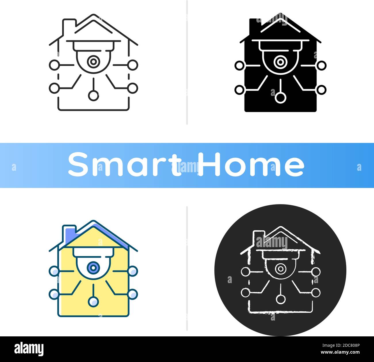 Surveillance camera in house Stock Vector Images - Alamy