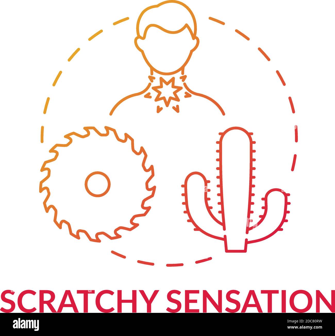 Scratchy sensation concept icon Stock Vector Image & Art - Alamy
