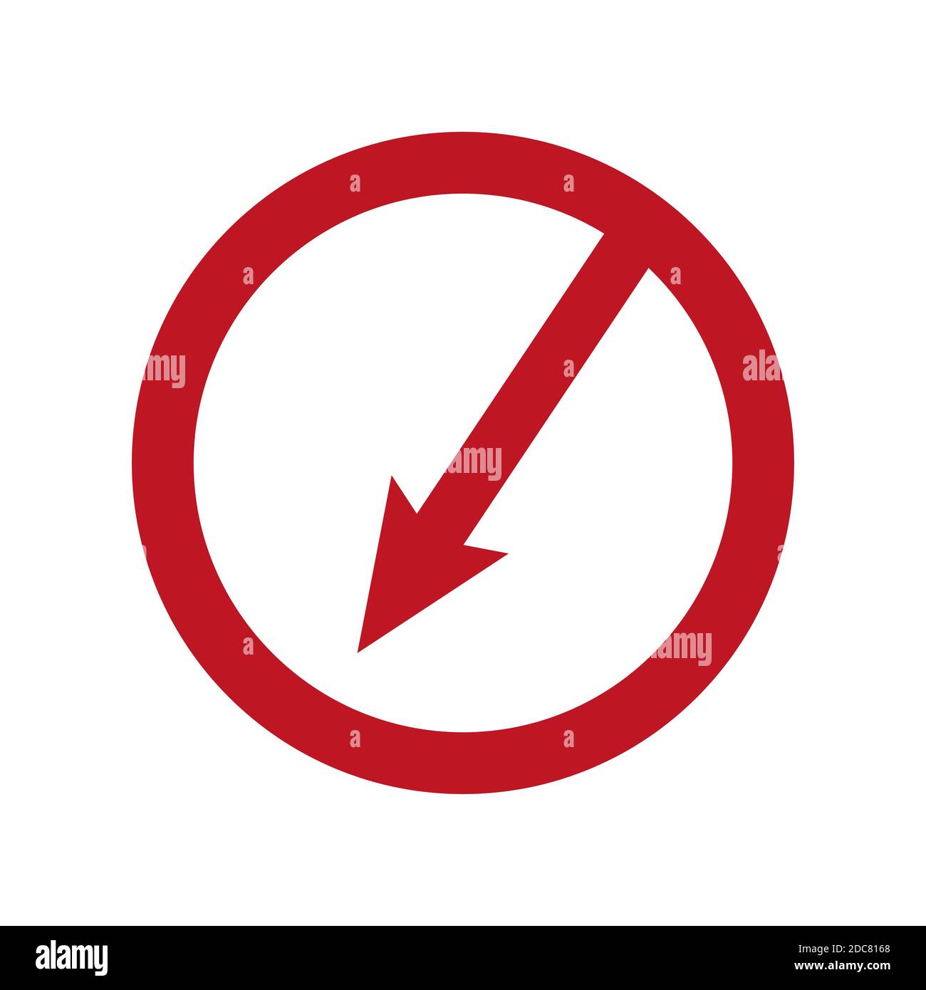 Vector red prohibition sign, no symbol isolated on white background ...