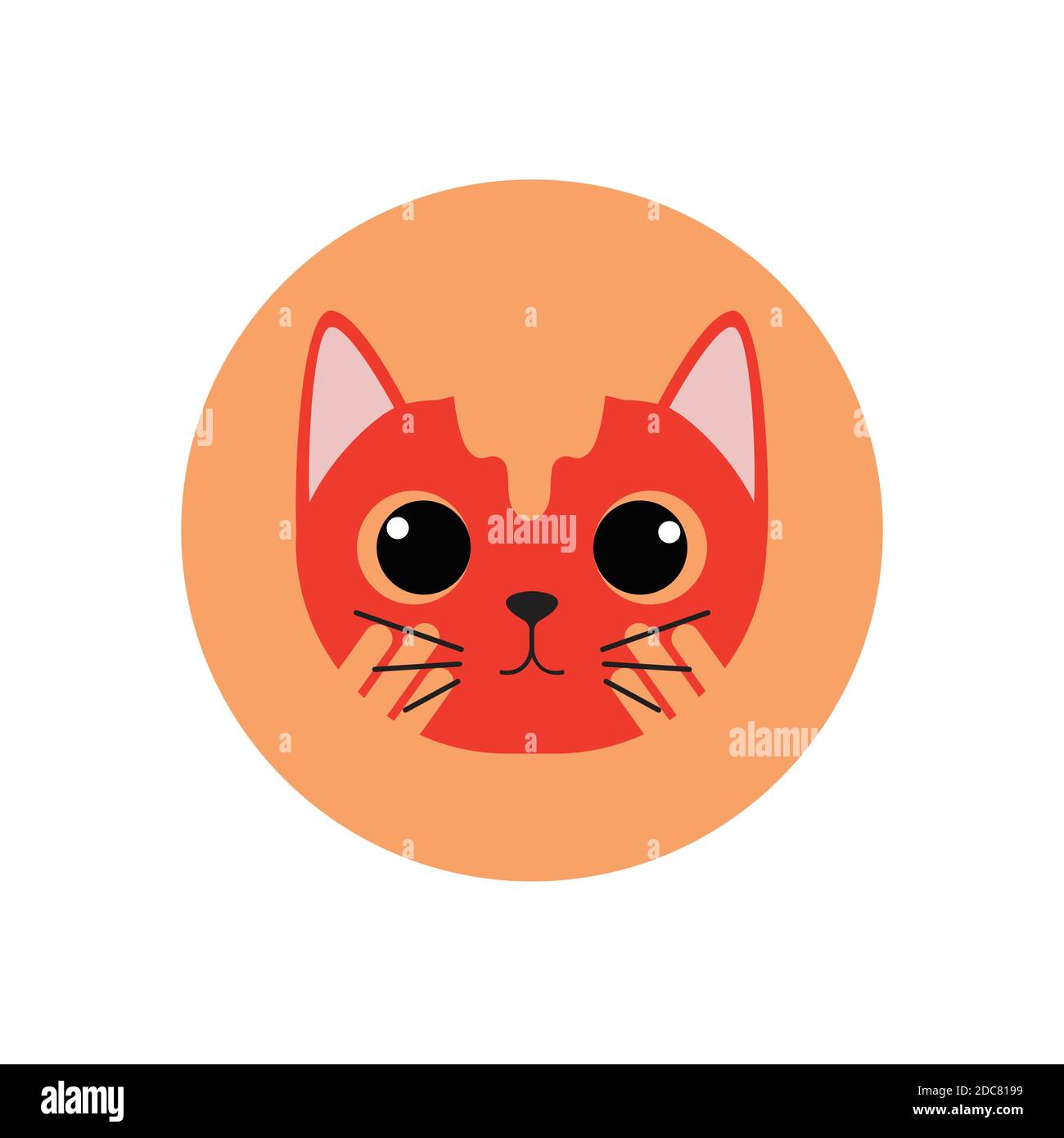 cat cute head logo vector Stock Vector Image & Art - Alamy