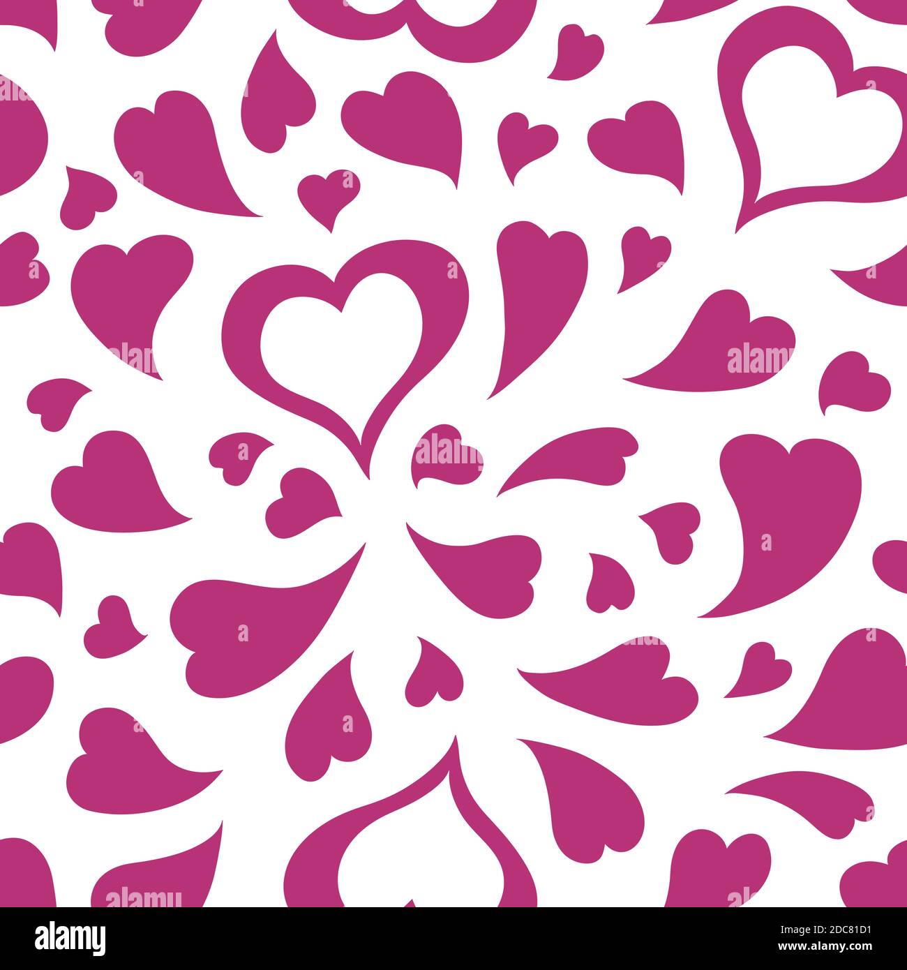 Beautiful seamless pattern hearts on white background Stock Vector ...