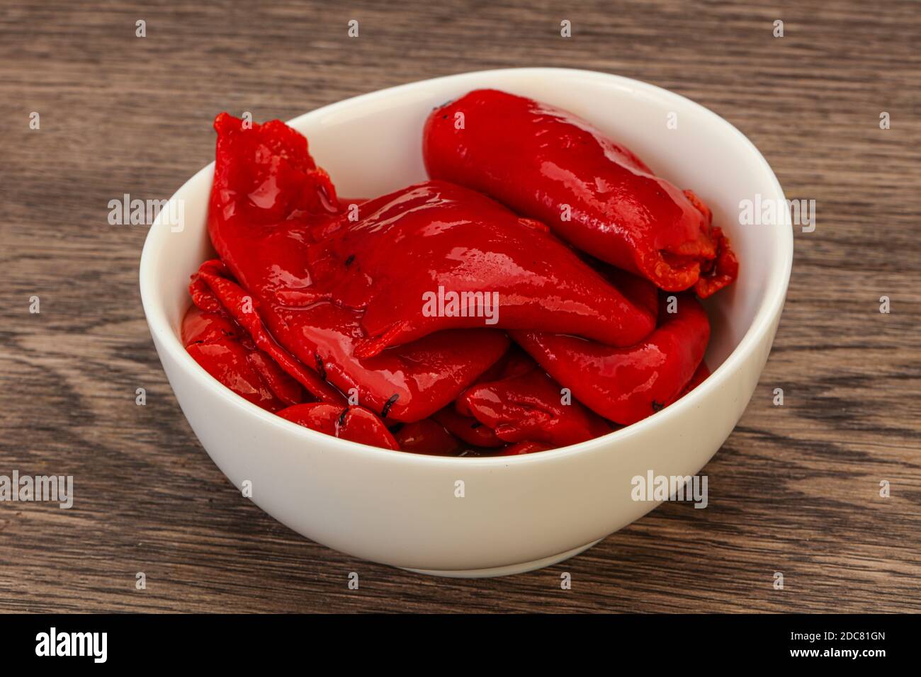 Grilled red pepper in the oil Stock Photo - Alamy