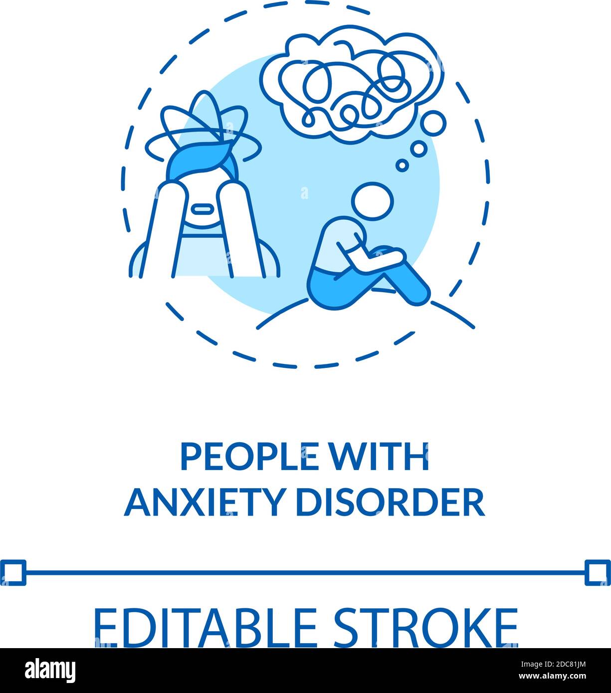 People with anxiety disorder concept icon Stock Vector Image & Art - Alamy