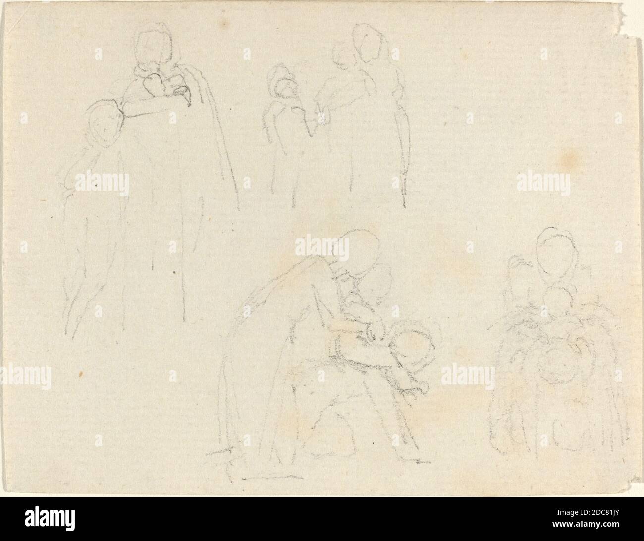 John Flaxman, (artist), British, 1755 - 1826, Four Groups of Figures ...