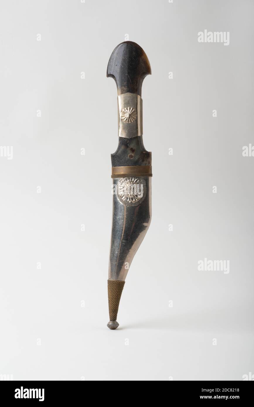 Knife made for tourists in 'Amman, Jordan. The handle is made from ...