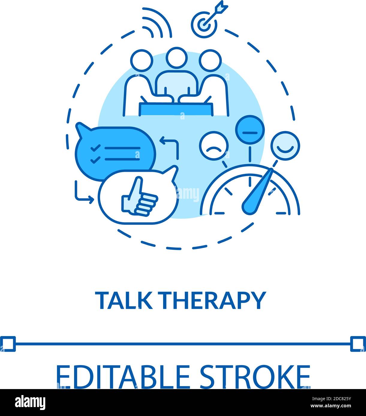 Talk therapy concept icon Stock Vector Image & Art - Alamy