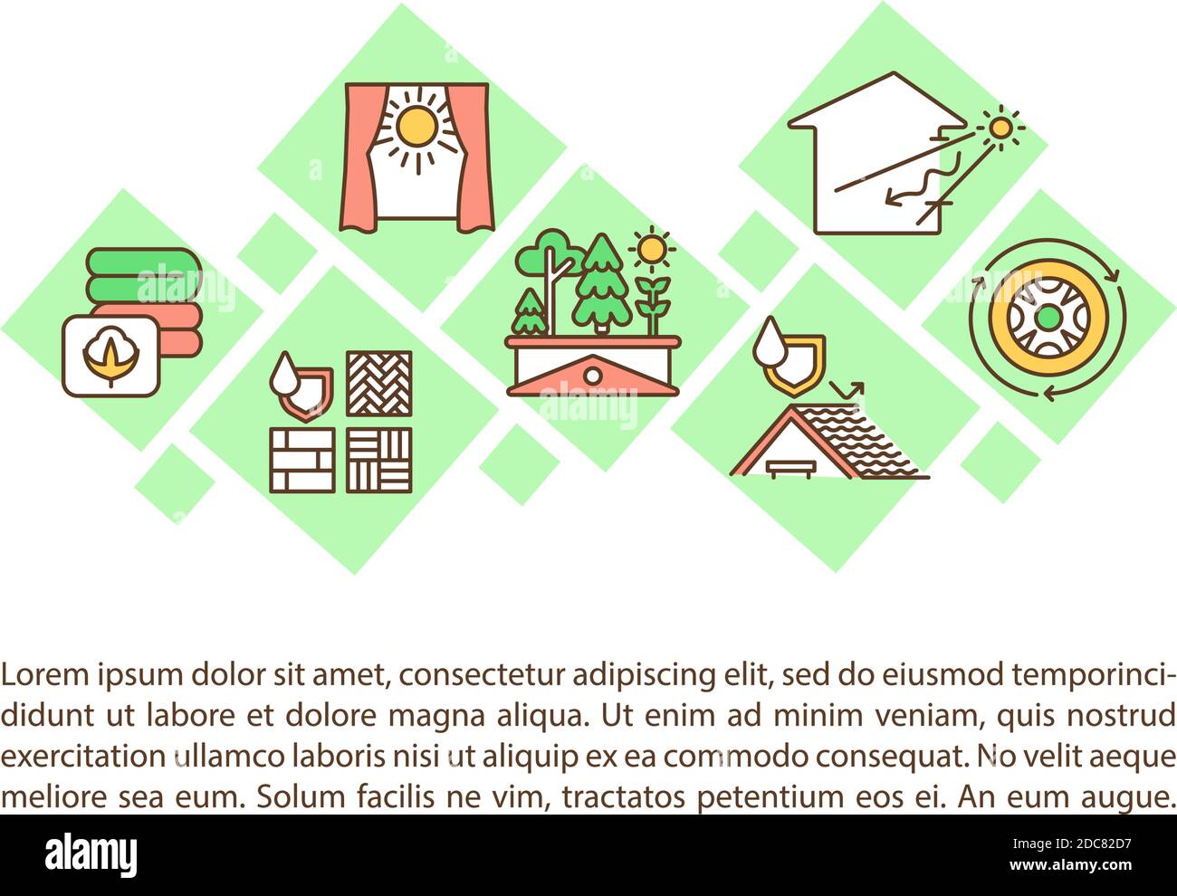Sustainable architecture concept icon with text Stock Vector Image ...