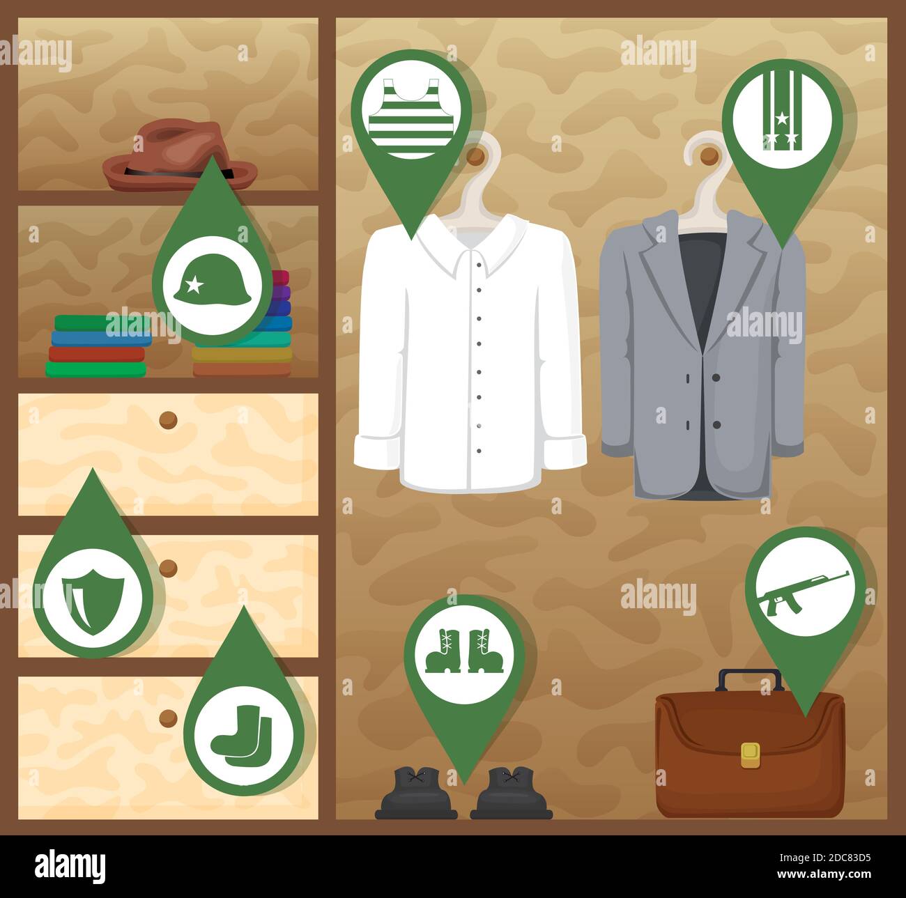 Vector illustration. Template cards Defender's Day, Men's Day. Man ...