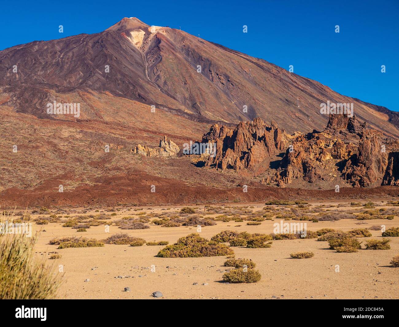 Mount Teide national park volcanic landscape, Tenerife, Canary Islands ...