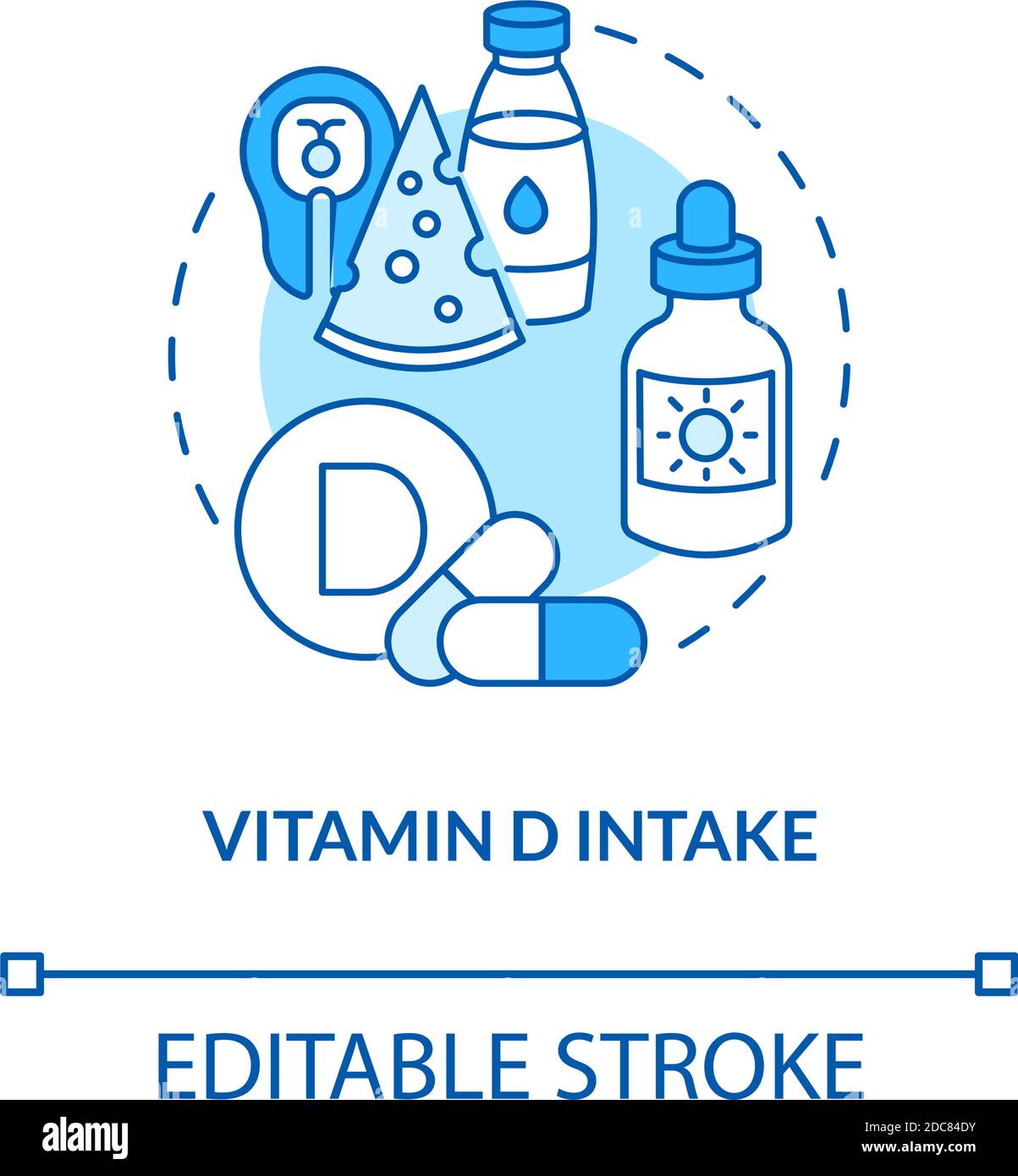 Vitamin D intake concept icon Stock Vector Image & Art - Alamy