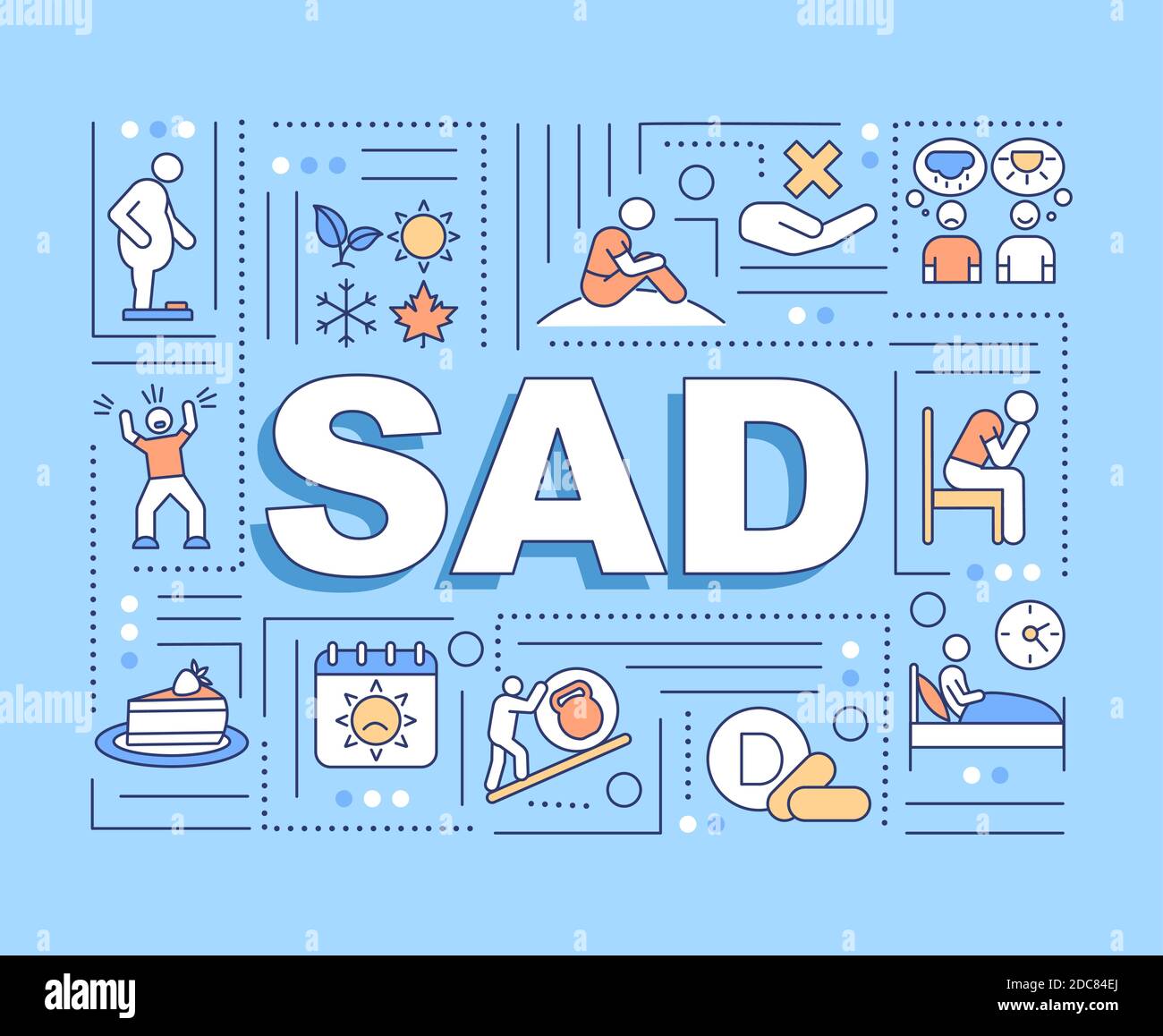 Sad word concepts banner Stock Vector Image & Art - Alamy