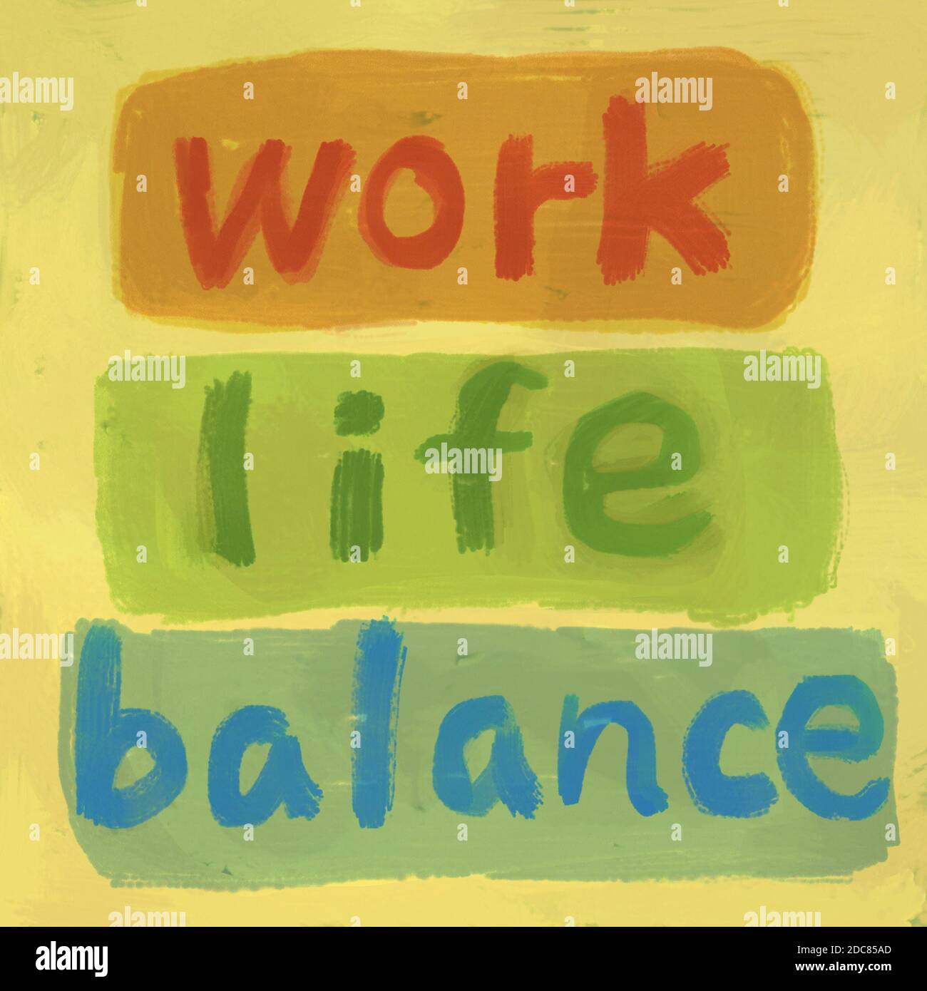 work life balance concept words Stock Photo - Alamy