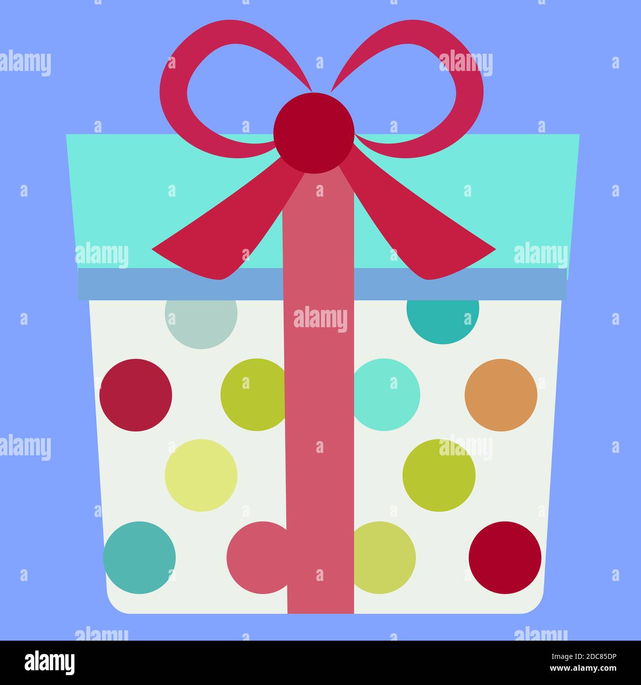 Blue gift box bow on Stock Vector Images - Alamy