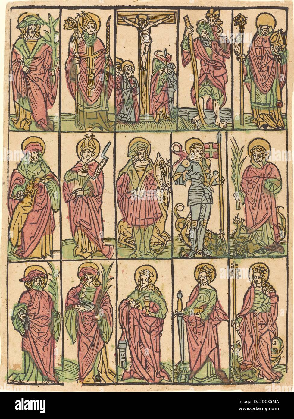 German 15th Century, (artist), Fourteen Auxiliary Saints, c. 1500 ...