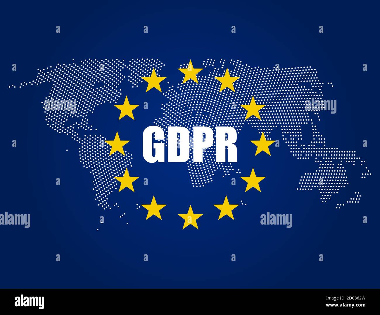 GDPR - General Data Protection Regulation Background. Illustration ...