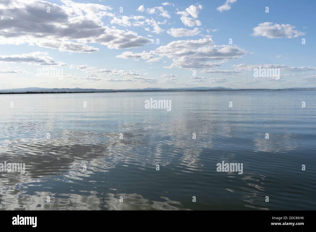 Amazing landscape of La Albufera lagoon in Natural Park landscape near ...