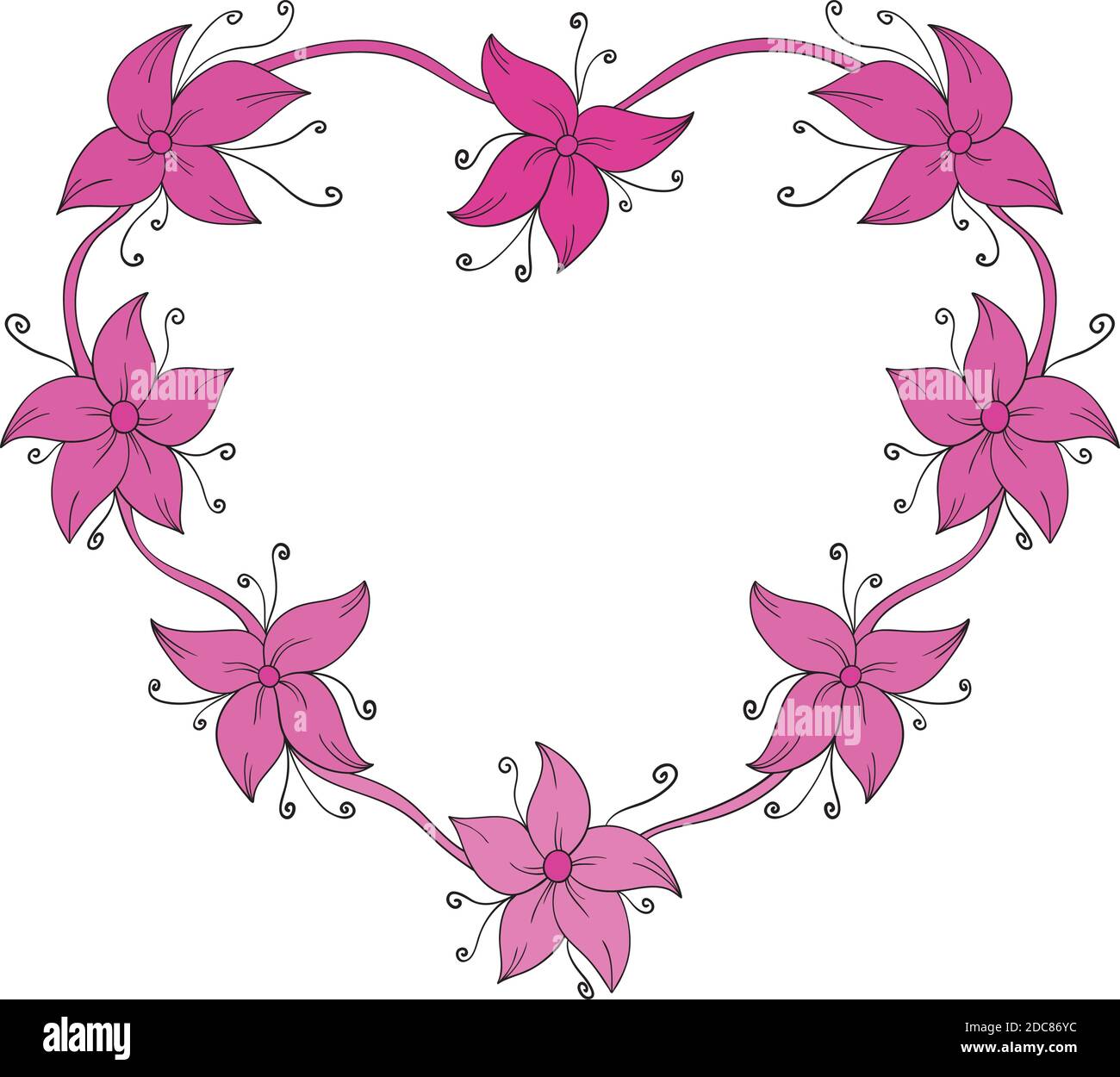 Vector frame in heart Stock Vector Images - Alamy