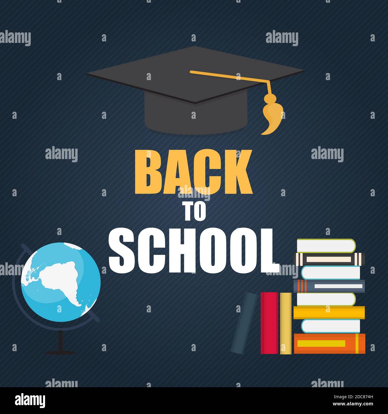 Abstract Back to School Background. Illustration Stock Photo - Alamy