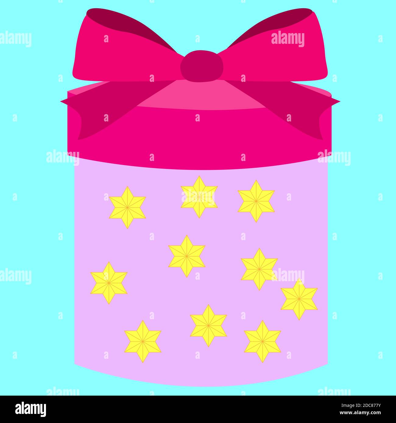 Blue gift box bow on Stock Vector Images - Alamy