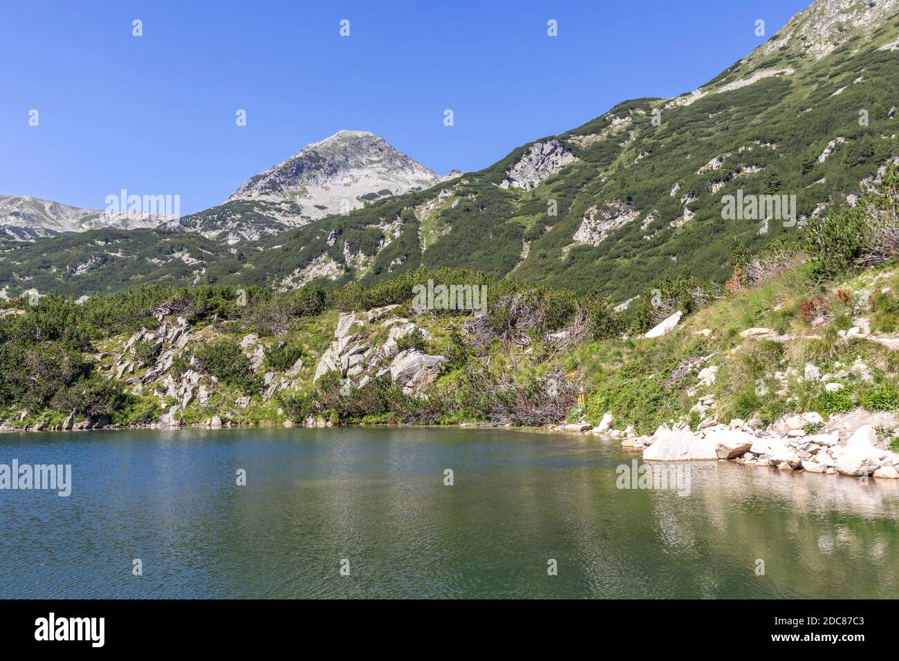 Landscape with Okoto (The Eye) Lake, Pirin Mountain, Bulgaria Stock ...