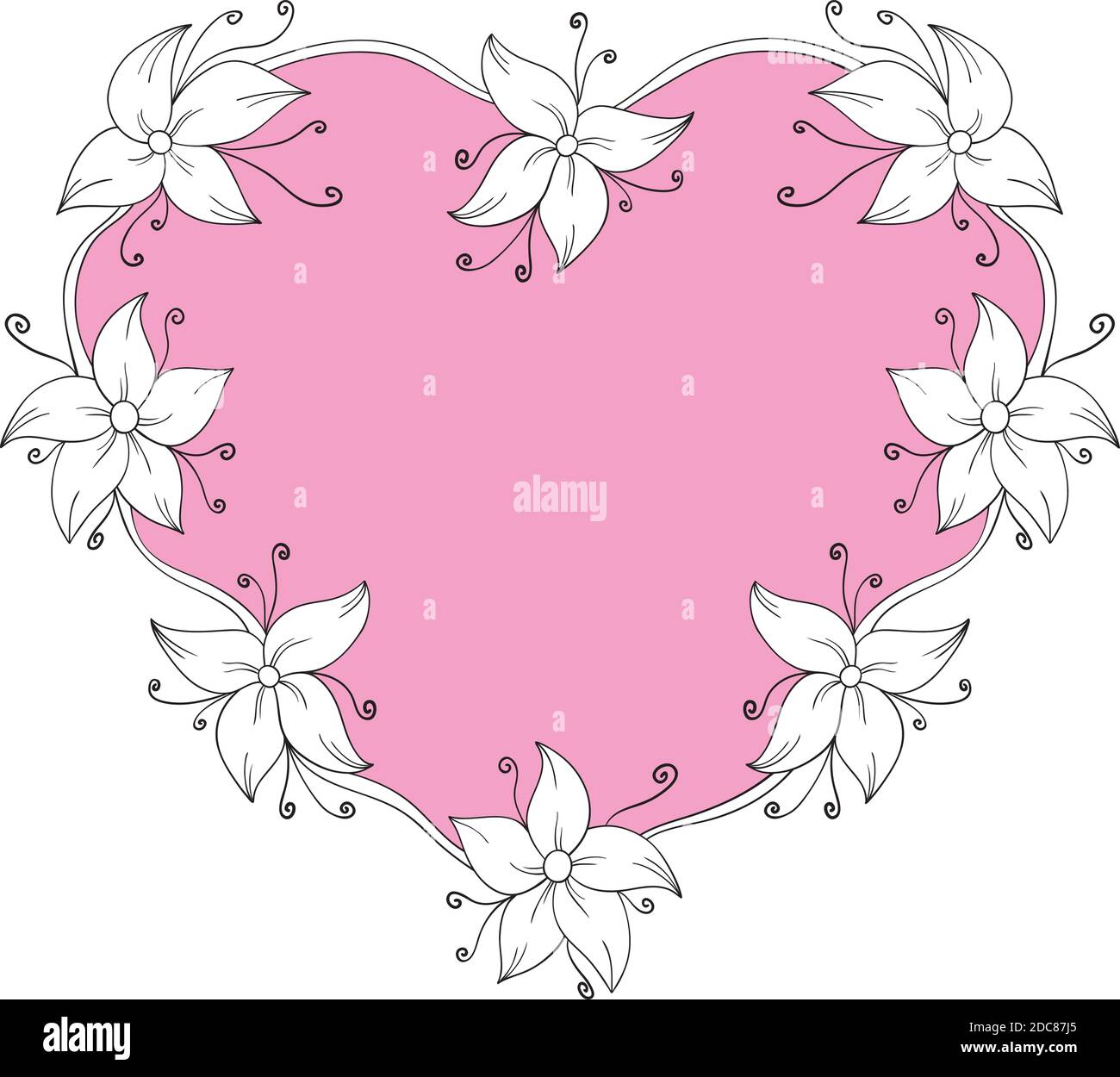 Love floral frame Stock Vector Images - Alamy
