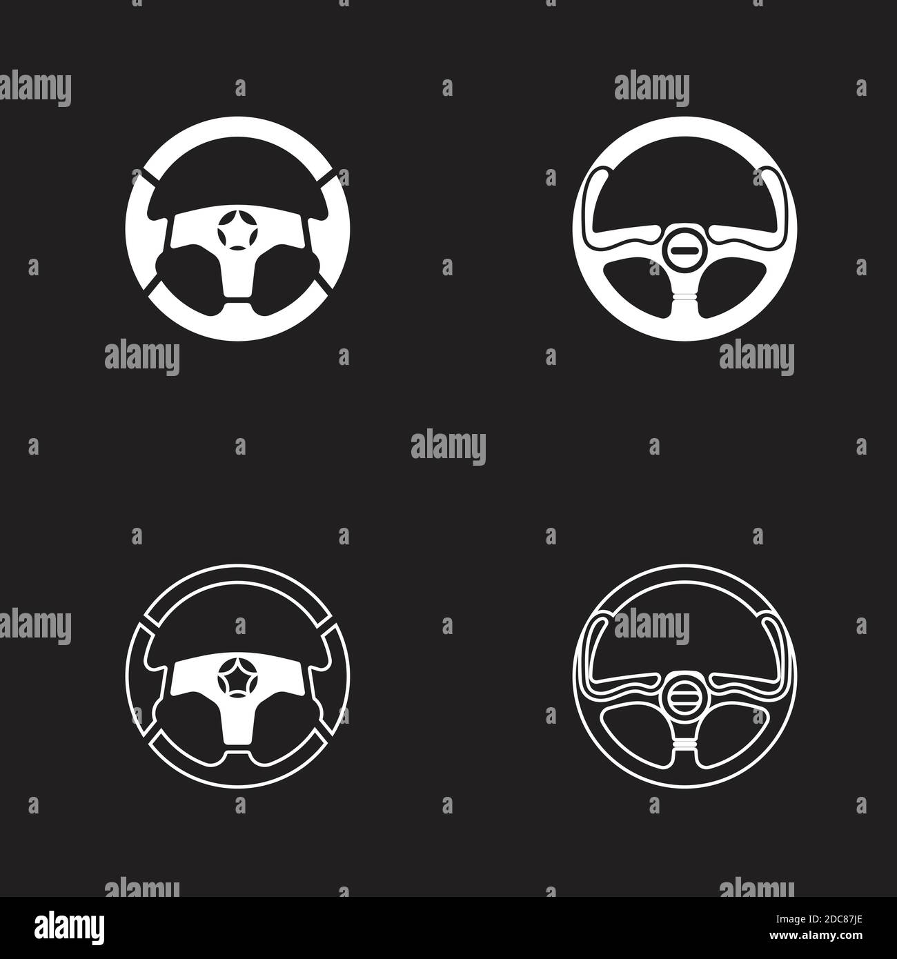 Steering Wheel vector image logo Stock Vector Image & Art - Alamy