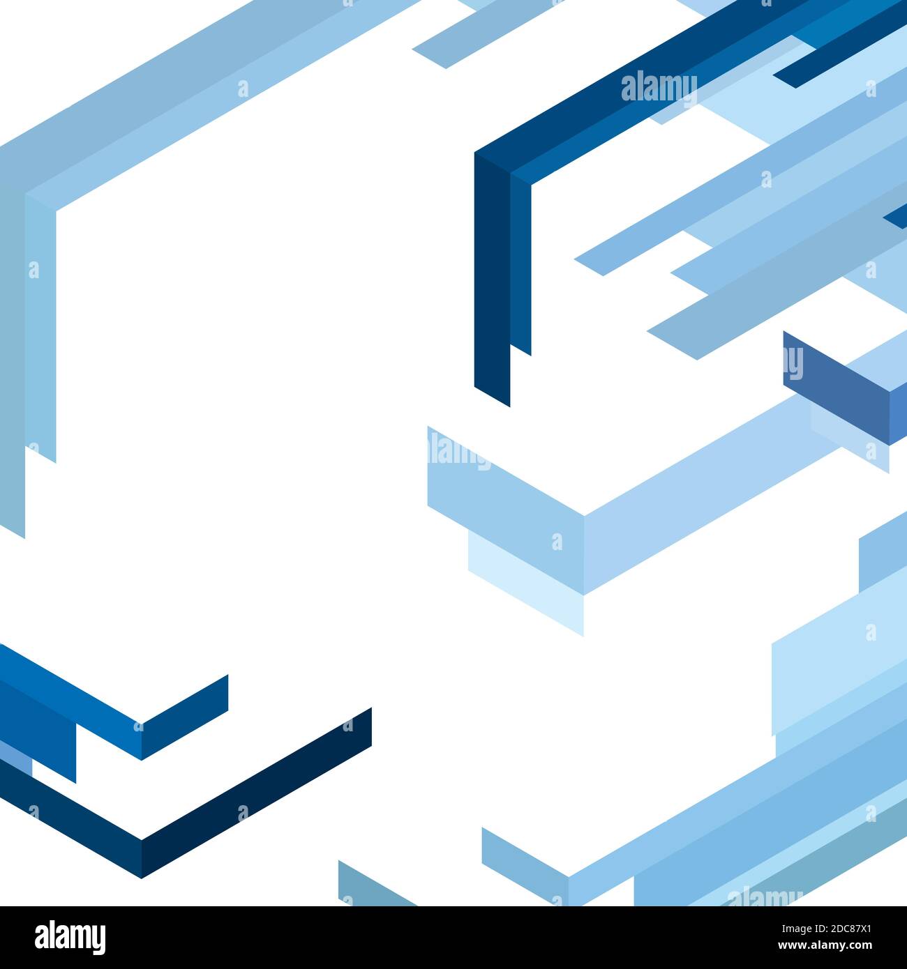 Blue abstract linear geometric background. Template for card, poster ...