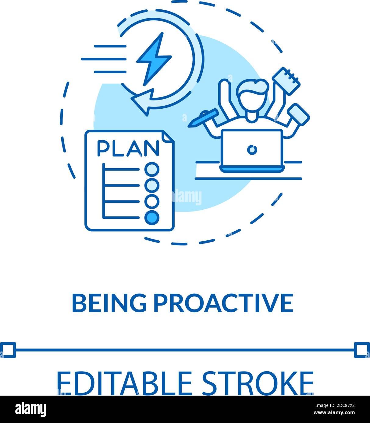 Being proactive concept icon Stock Vector Image & Art - Alamy