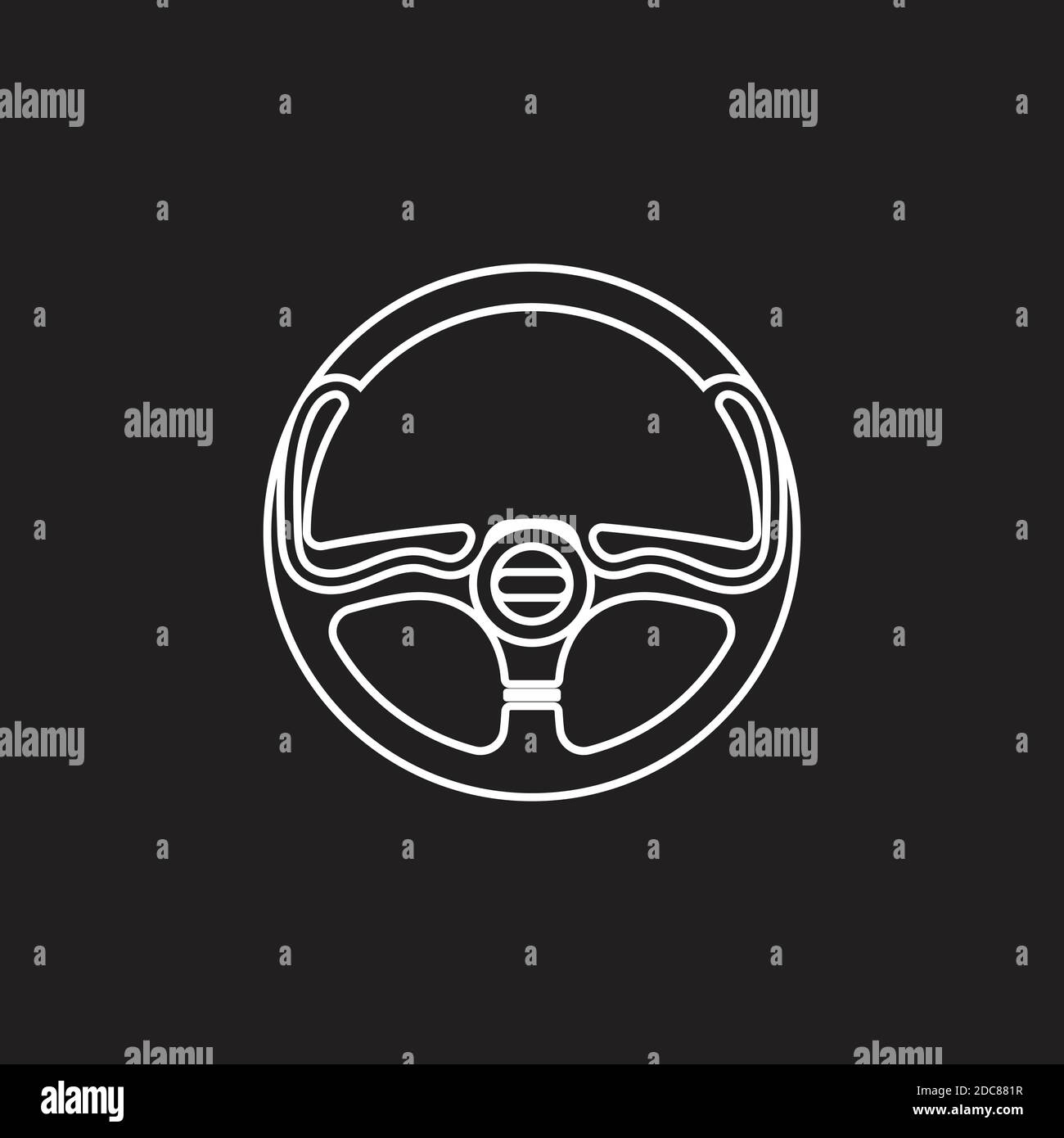 Steering Wheel vector image logo Stock Vector Image & Art - Alamy