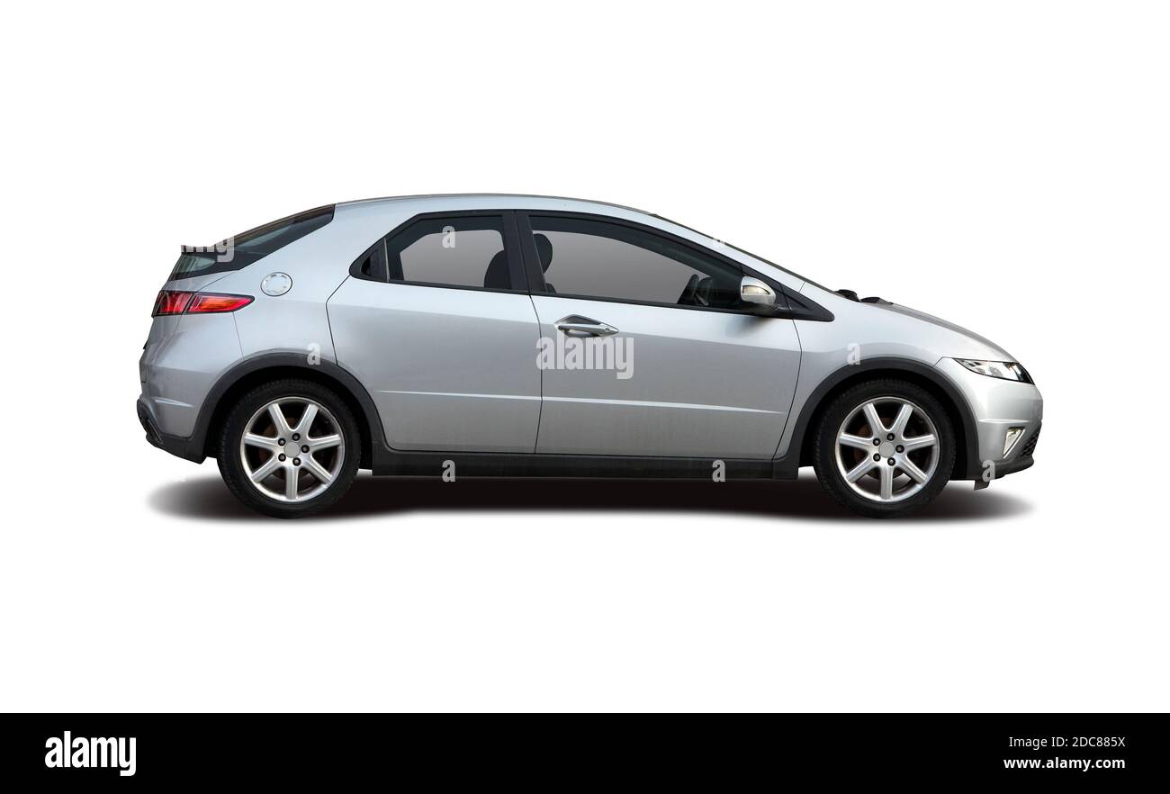 Japanese fastback car side view isolated on white background Stock ...