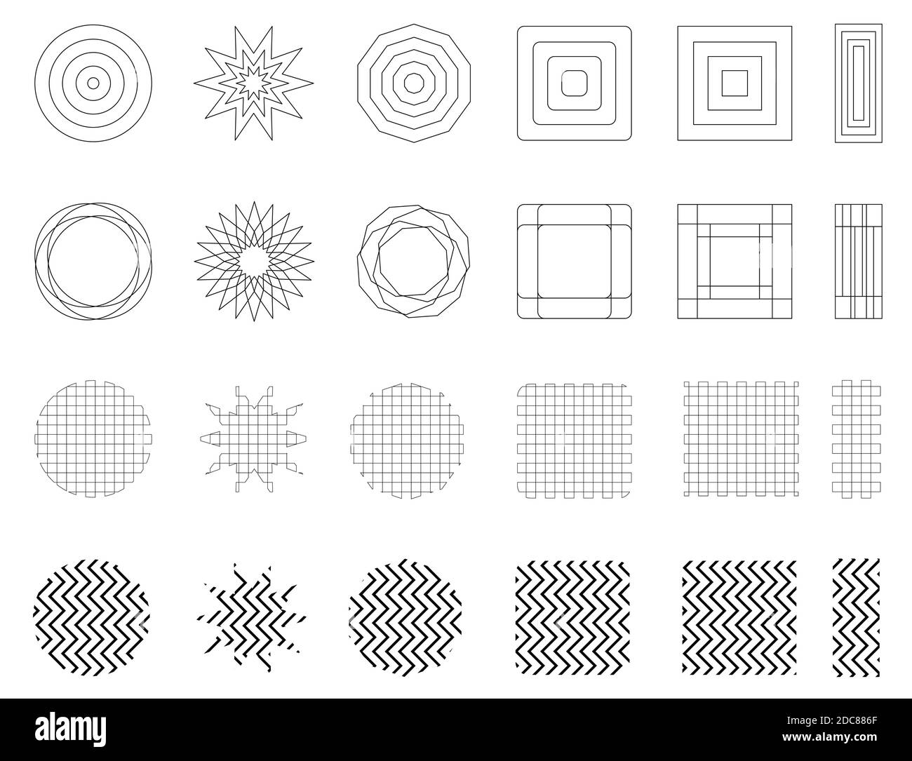 A set of vector linear elements for design Stock Vector Image & Art - Alamy