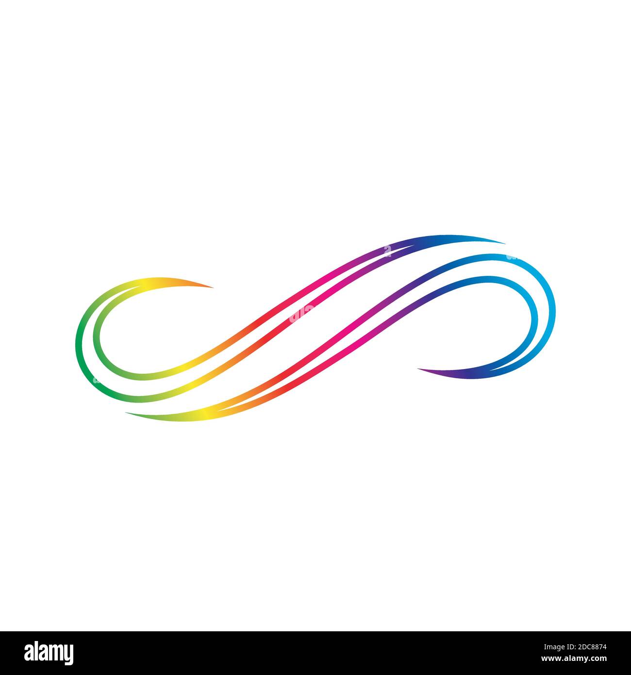 Infinity rainbow Vector icon illustration Logo template design Stock ...