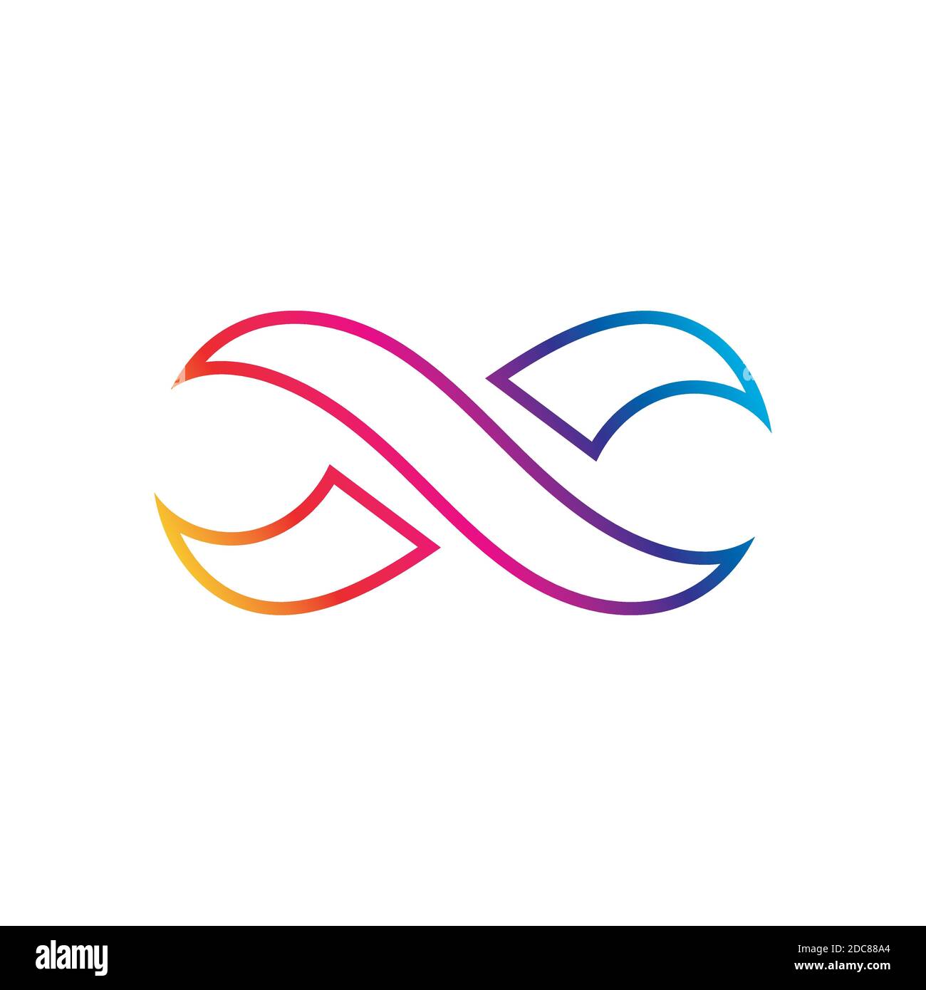 Infinity rainbow Vector icon illustration Logo template design Stock ...