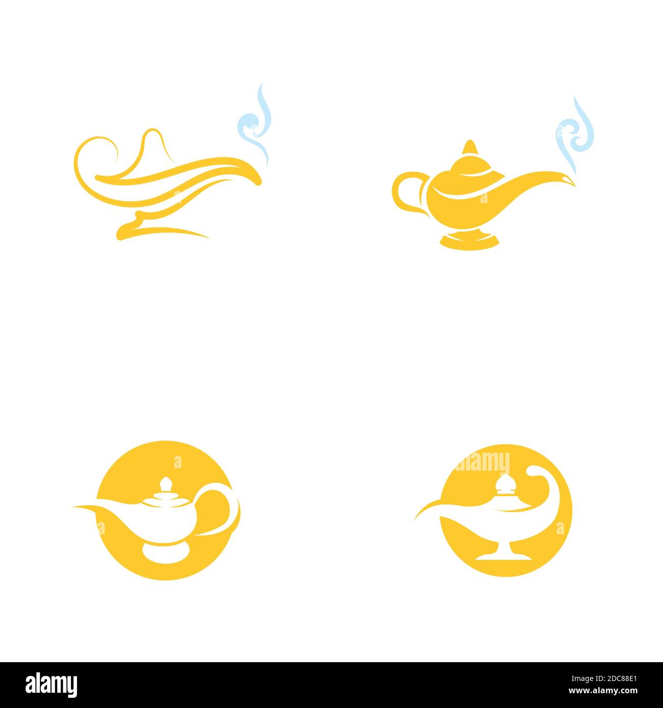 Magic lamp logo vector illustration design Stock Vector Image & Art - Alamy