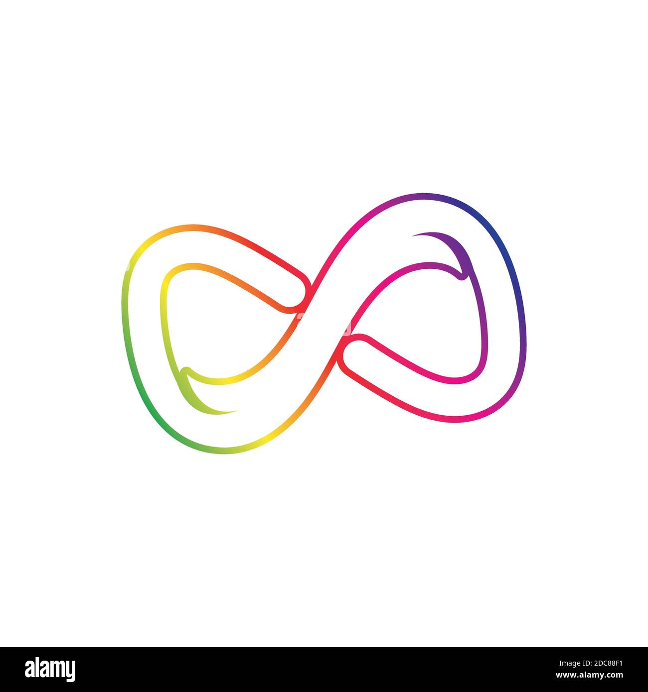 Infinity rainbow Vector icon illustration Logo template design Stock ...