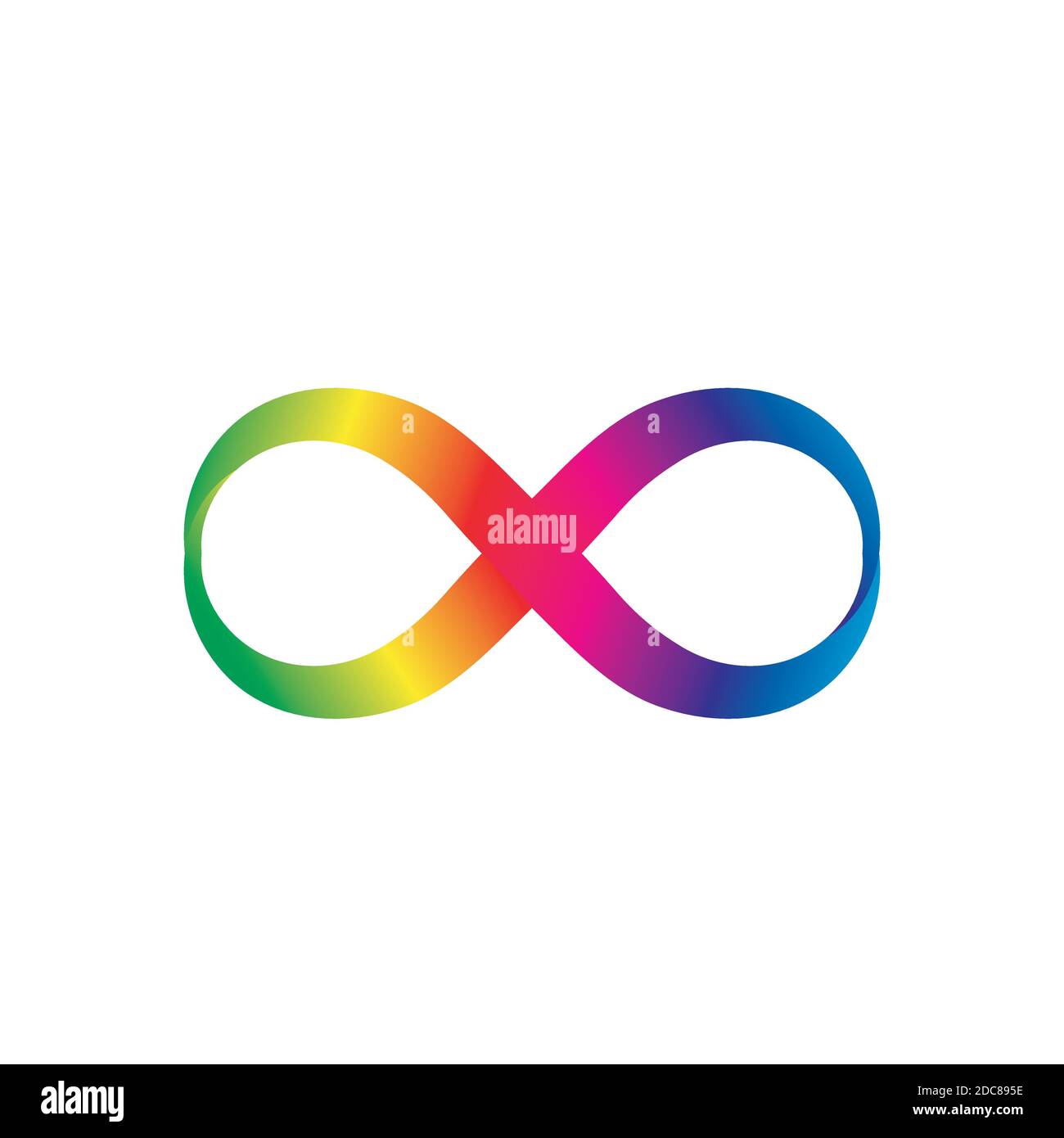 Infinity rainbow Vector icon illustration Logo template design Stock ...