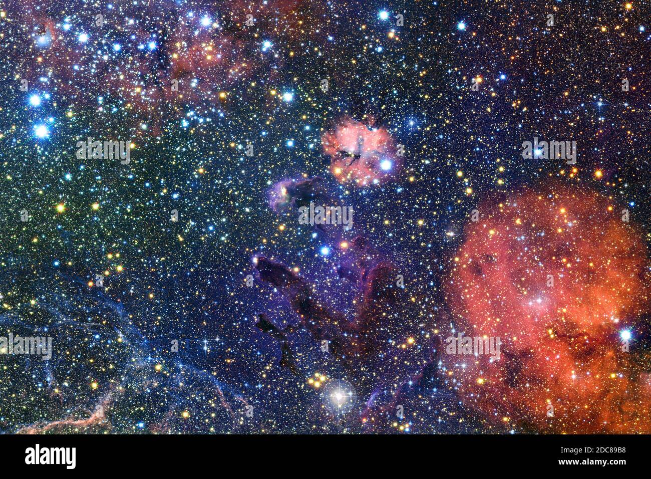 Endless universe with stars and galaxies in outer space. Cosmos art ...