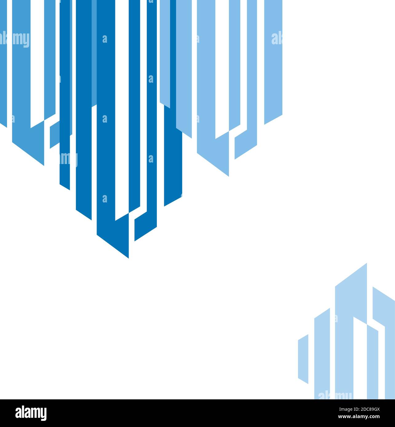 Blue abstract linear geometric background. Template for card, poster ...